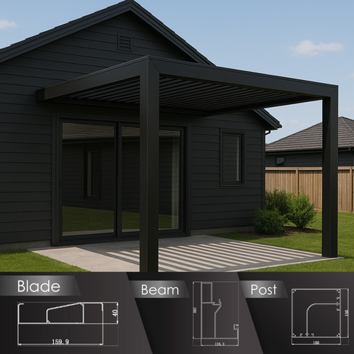 Step Up Louvre - 4m x 3m | Shade Master