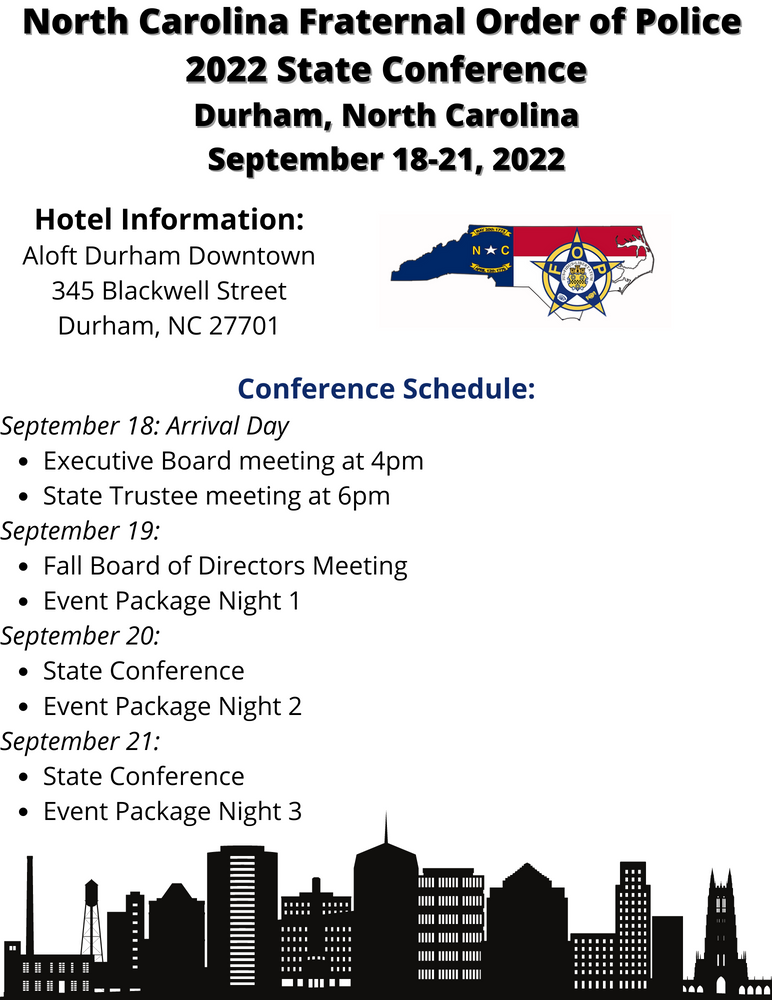 North Carolina Fraternal Order of Police - 2022 State Conference ...