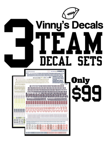 Three NFL Teams Decal Sets | Vinny's Decals