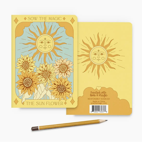 Sow The Magic // Sunflower Tarot Card Journal Notebook | Mika + Co.