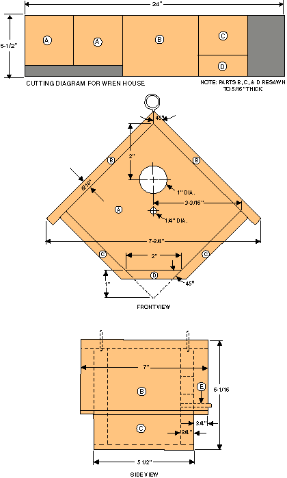 Wren House Plans 1 X 6