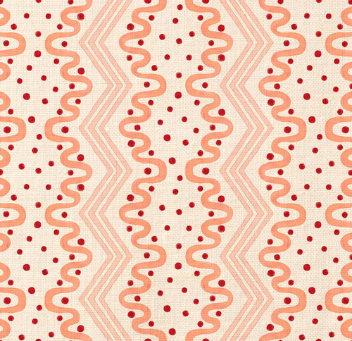 Madame Ziggle Fabric - Pink and Coral | Ottoline
