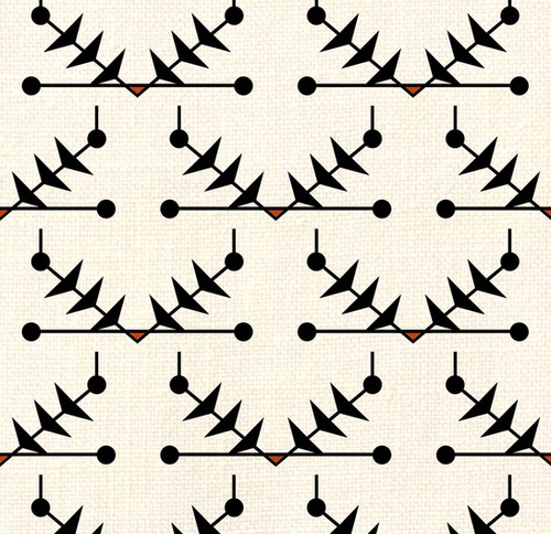 Atomic Trellis Fabric - Black | Ottoline