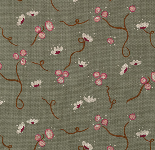 Olivia Fabric - Muddy Green | Ottoline