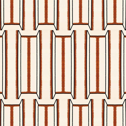 Tangier Wallpaper - White and Brown | Ottoline.co.uk