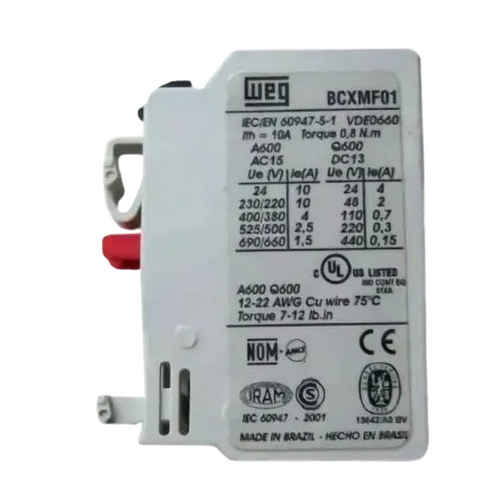 BLOCO DE CONTATO NF BCXMF01 WEG | JCM Elétrica