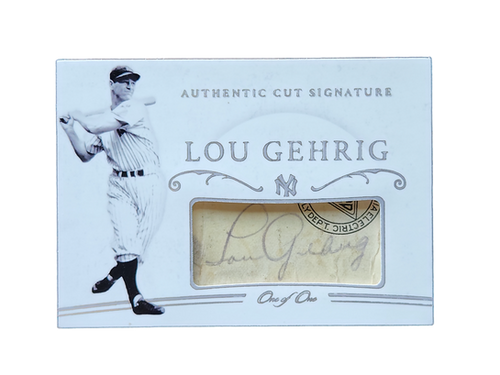 Lou Gehrig Signed Cut Auto Custom Card 1/1 JSA | True Hit King