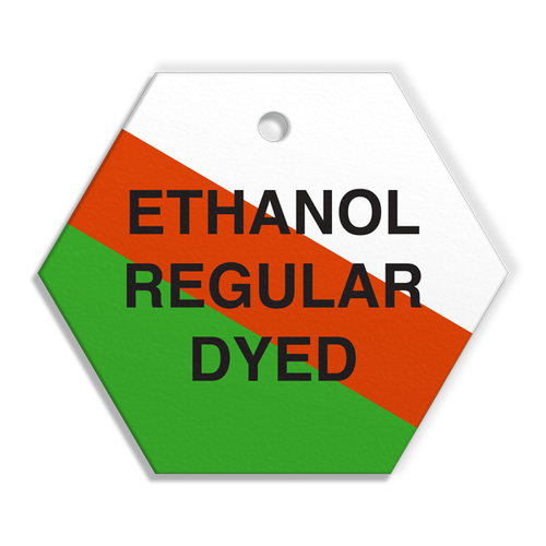 Fuel Tag: ETHANOL REGULAR DYED | INCOM Manufacturing