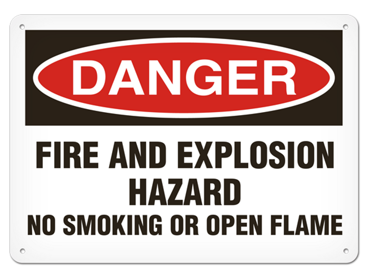 INCOM | DANGER - Fire And Explosion Hazard Safety Sign