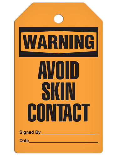 WARNING Tag: Avoid Skin Contact | INCOM Manufacturing
