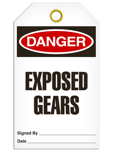 DANGER Tag: Exposed Gears | INCOM Manufacturing