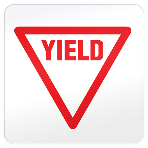 ArmorStripe® Floor Sign: Yield | INCOM Manufacturing