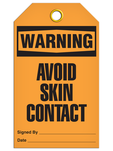 WARNING Tag: Avoid Skin Contact | INCOM Manufacturing