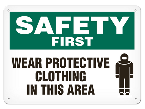 INCOM | SAFETY SIGN - Wear Protective Clothing Safety Sign