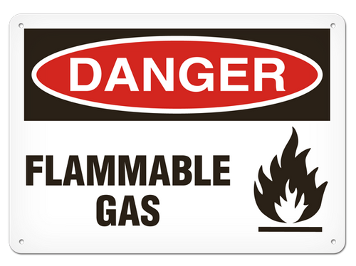 INCOM | DANGER - Flammable Gas Safety Signs