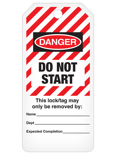 DANGER Tag Roll - Do Not Start | incom-manufacturing