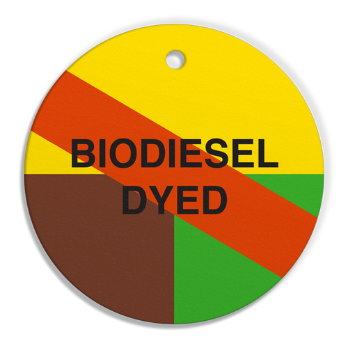 Fuel Tag: BIODIESEL DYED | INCOM Manufacturing
