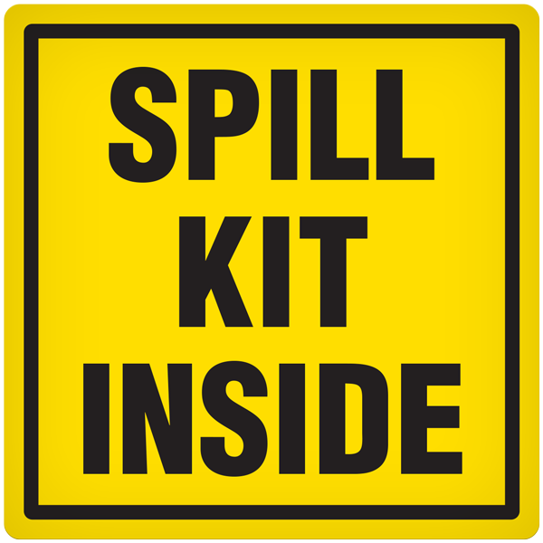 Vehicle Safety Decal: Spill Kit Inside | INCOM Manufacturing