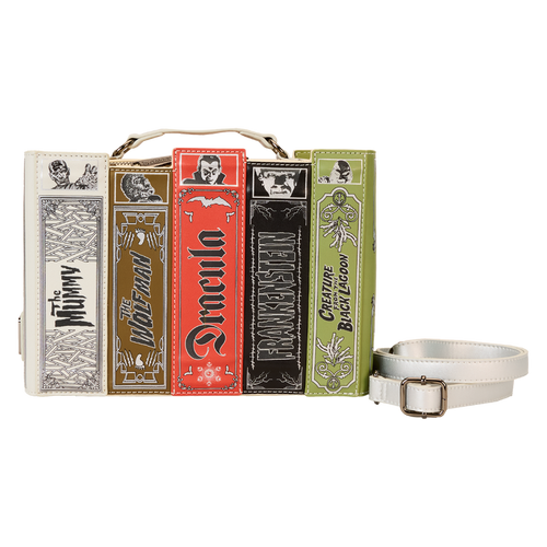 Loungefly- Universal Monsters Exclusive Books Collection Glow Crossbody ...