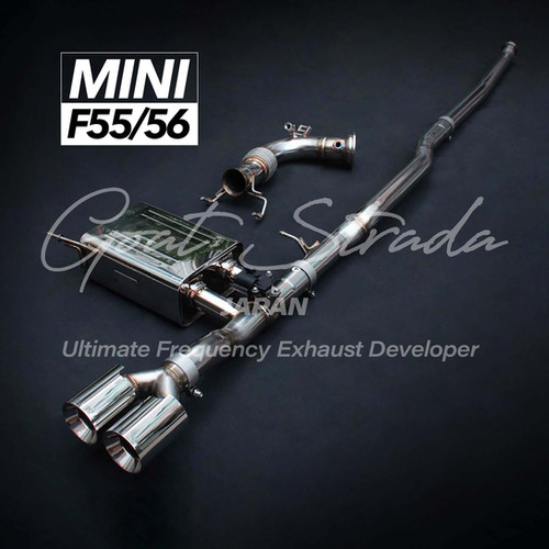 MINI Cooper F55/56 Sus304 Rear+Mid+Down pipes+Tips | GWAPOTech JAPAN