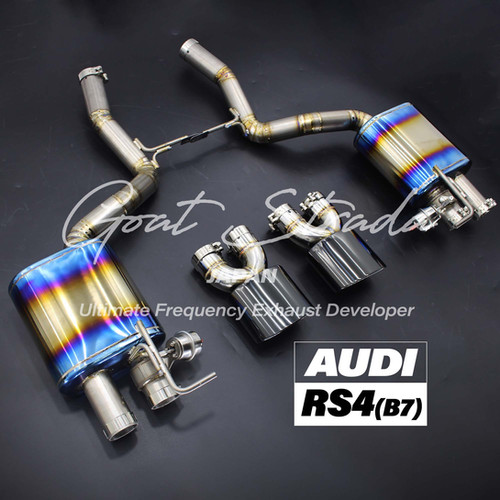 AUDI B7(2006-2008) RS4 Titanium Valved Rear Exhaust system+Tips ...