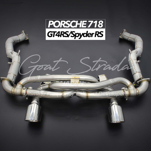 Porsche 718 GT4RS/Spyder RS Sus304 Valved sport Rear Exhaust+Tips+Down ...