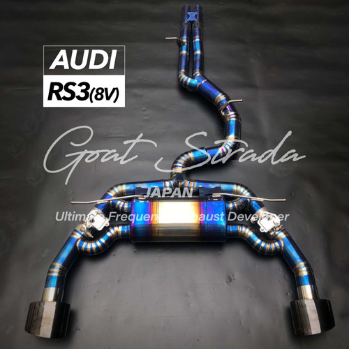 AUDI RS3 8V Titanium Rear Exhaust+Mid pipe+Tips | GWAPOTech JAPAN