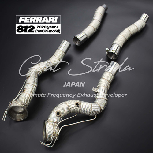 Ferrari 812 2020+year w/OPF Sus304 high-flow Down pipes | GWAPOTech JAPAN