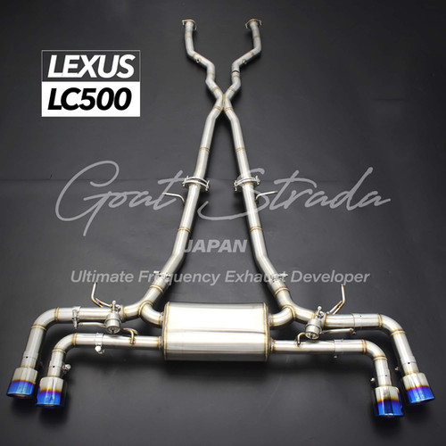 LEXUS LC500 5.0L V8 Sus304 Valved Rear Exhaust+Mid pipes+Tips ...