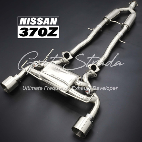 NISSAN Fairlady-Z 370Z Sus304 Valved Rear Exhaust+Mid pipe+Tips ...