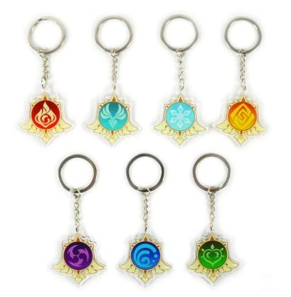Genshin Impact Element Acrylic Keychains | CraftySasha