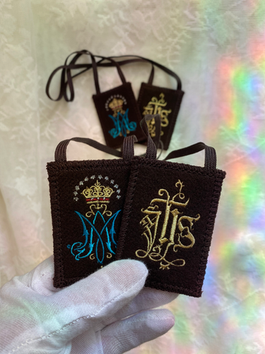 MANTLE OF MARY® Brown Scapular Formal I.H.S. and Auspice Maria | Mantle ...