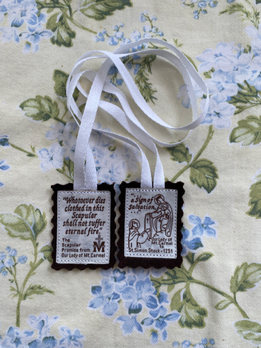 Brown Scapular of Our Lady of Mount Carmel Cotton Twill Ribbon | Mantle ...