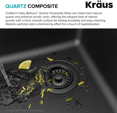 KRAUS Bellucci 33” Workstation Drop In Retrofit Farmhouse Single Bowl ...