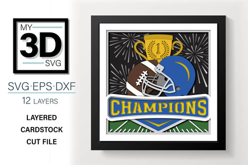 3D FOOTBALL CHAMPIONS SVG | My 3D SVG