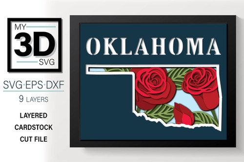 3D OKLAHOMA SVG | My 3D SVG