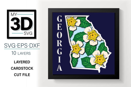3D GEORGIA SVG | My 3D SVG