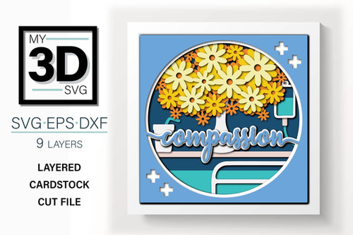 3D COMPASSION SVG | My 3D SVG