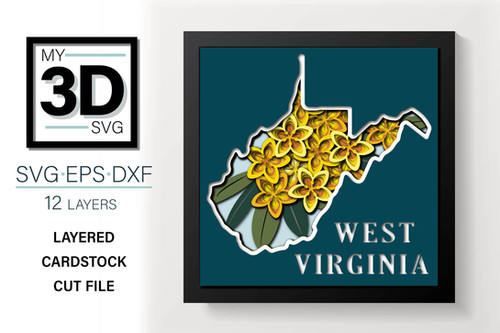 3D WEST VIRGINIA SVG | My 3D SVG
