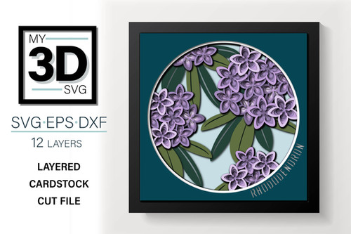 3D RHODODENDRON SVG | My 3D SVG