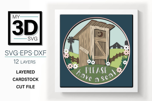 3D OUTHOUSE SVG | My 3D SVG