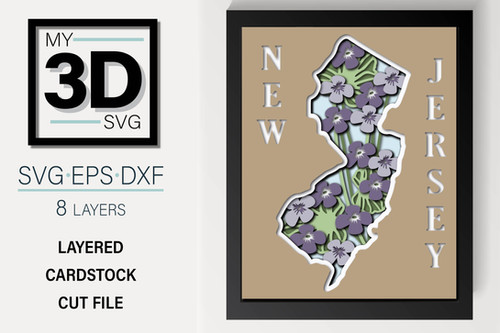 3D NEW JERSEY SVG | My 3D SVG