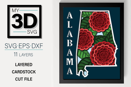 3D ALABAMA SVG | My 3D SVG