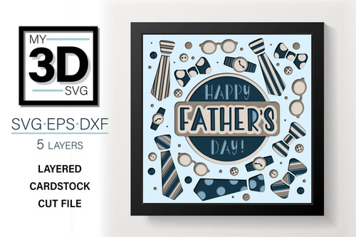 3D HAPPY FATHER'S DAY CARD SVG | My 3D SVG