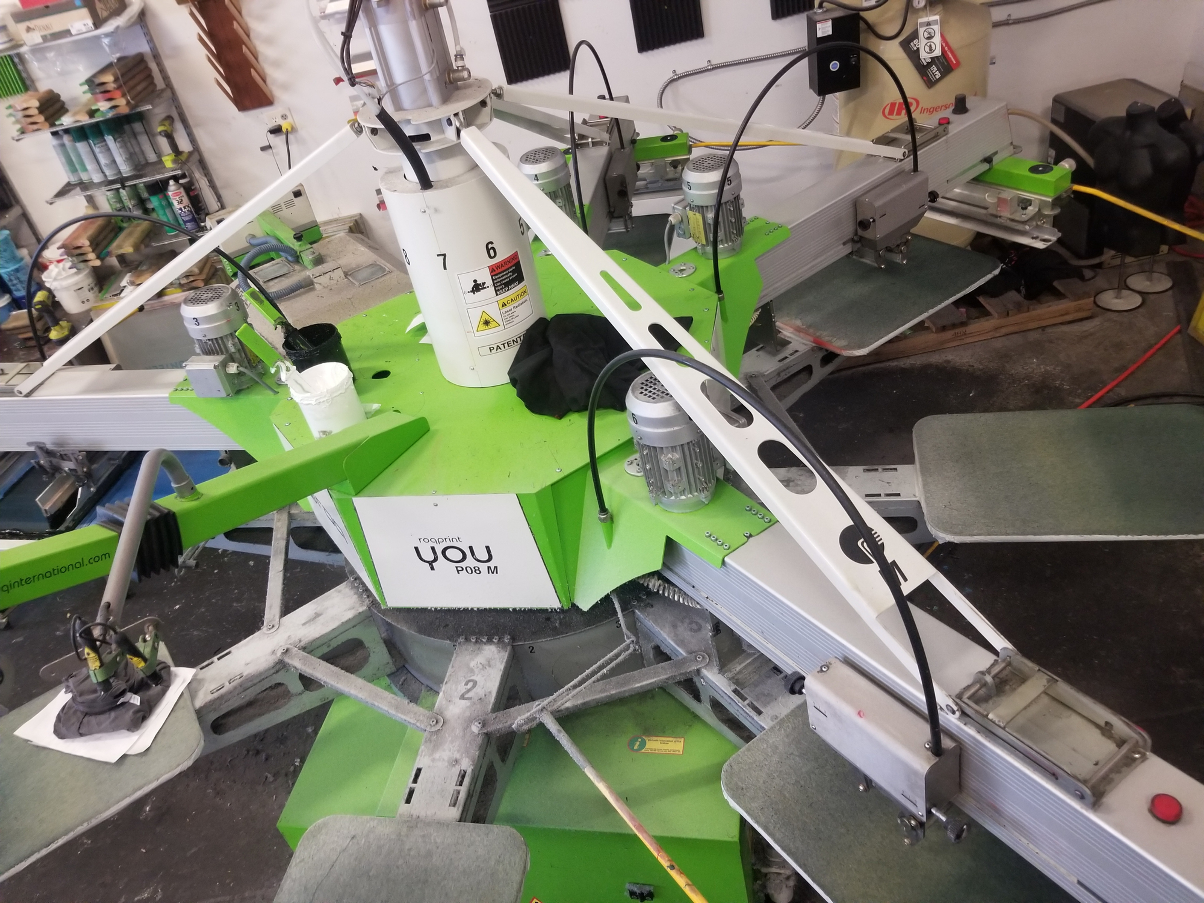 ROQPrint you P08M 4 color 8 stations press & accessories