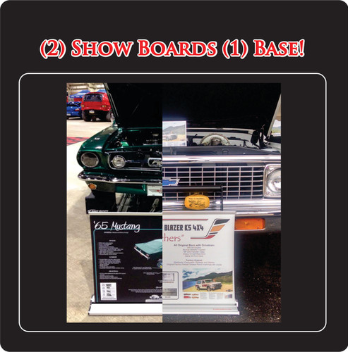 36 X 26 Double Sided Retractable Show Board | Car Show Depot