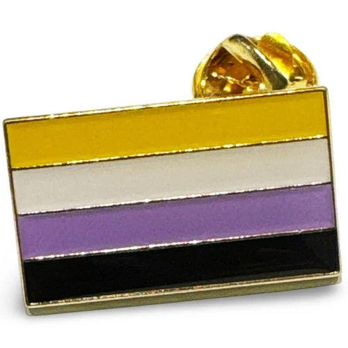 Non-Binary Flaggen-Pin – Pride Accessoire aus Metall