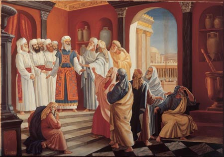 The High Priest's Oath canvas print | The Temple Institute