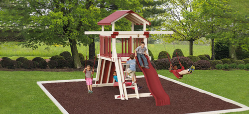 Vinyl Swing Set Giggle Junction GA55-2 | The Shed House LLC