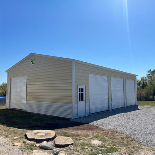 30X40X12 Steel Tubular Garage | The Shed House LLC